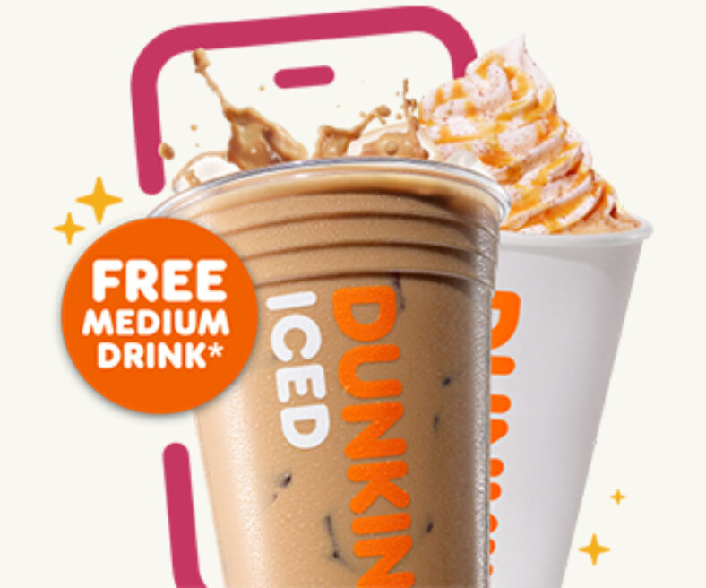 Get a Free Medium Drink with Dunkin’ Rewards – Freebies Dubai